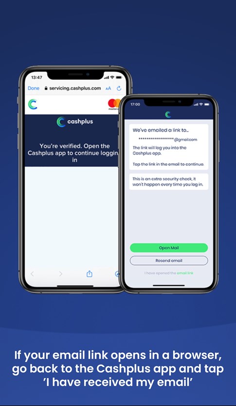 How to log in to the Cashplus Bank App and trust your device